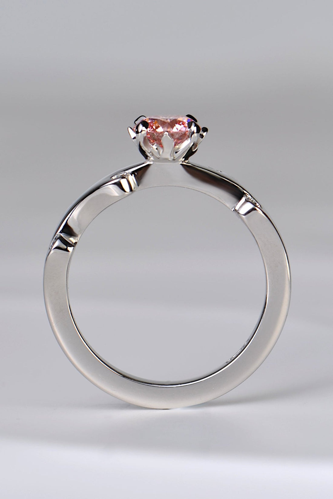 Pink Lab Diamond Platinum Engagement Ring – Christine Sadler ...
