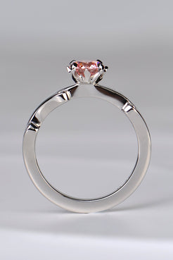 Pink Lab Diamond Platinum Engagement Ring – Christine Sadler ...