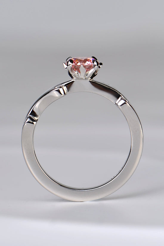 Pink Lab Diamond Platinum Engagement Ring – Christine Sadler ...
